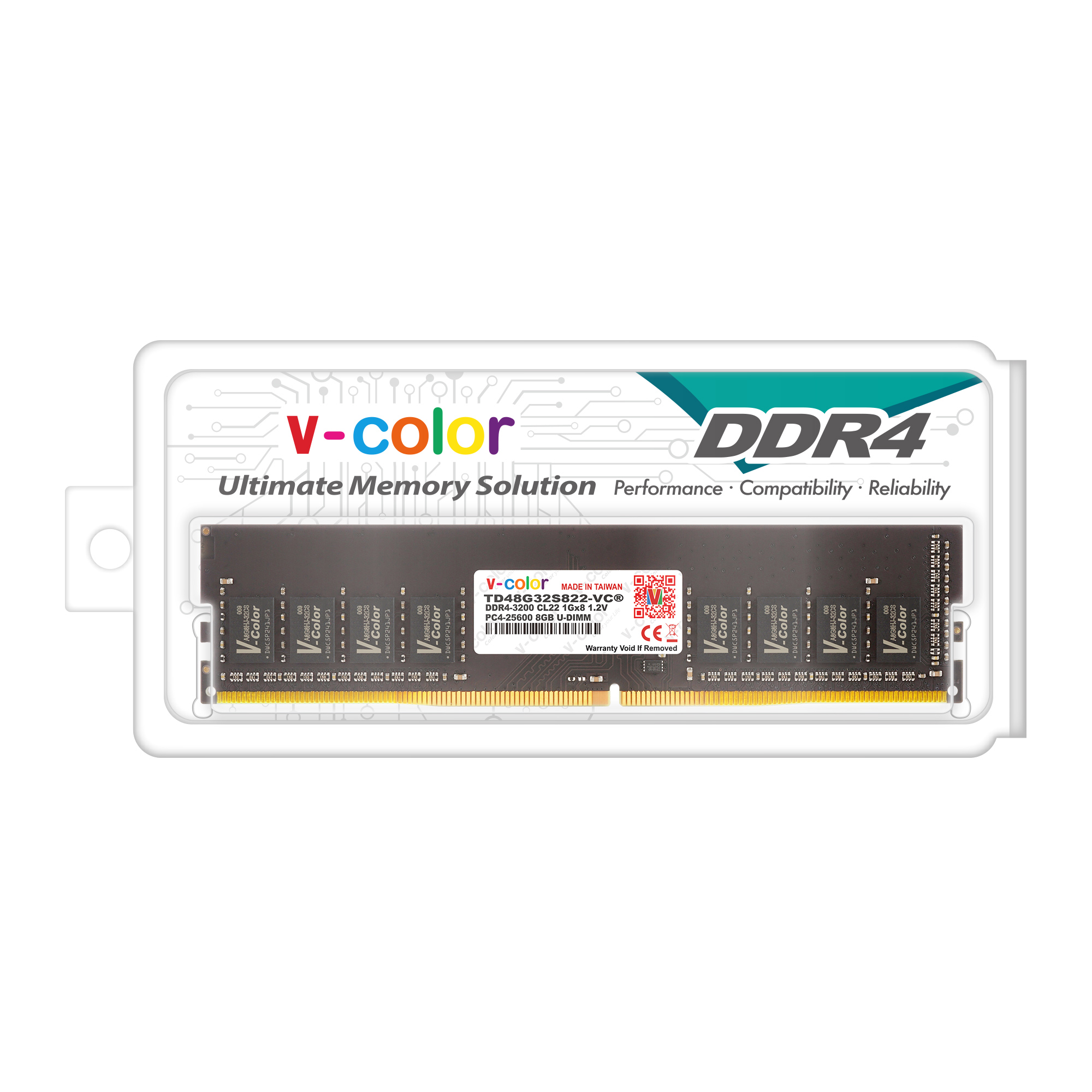 v-color Desktop Computer Memory Ram DDR4 8GB (8GBx1) - 3200MHz ...