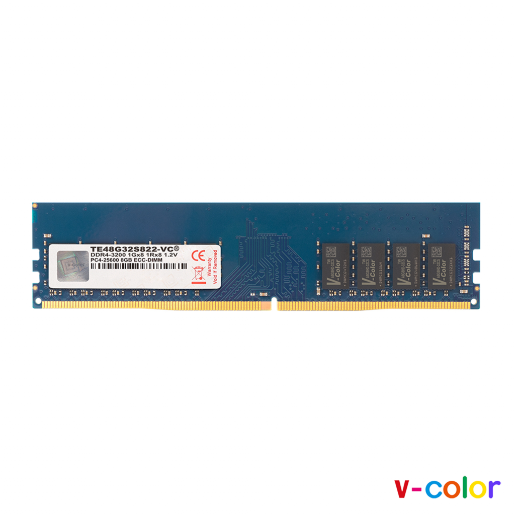 v-color Server Memory Ram DDR4 ECC U-DIMM 8GB 3200MHz — Bangmod Enterprise